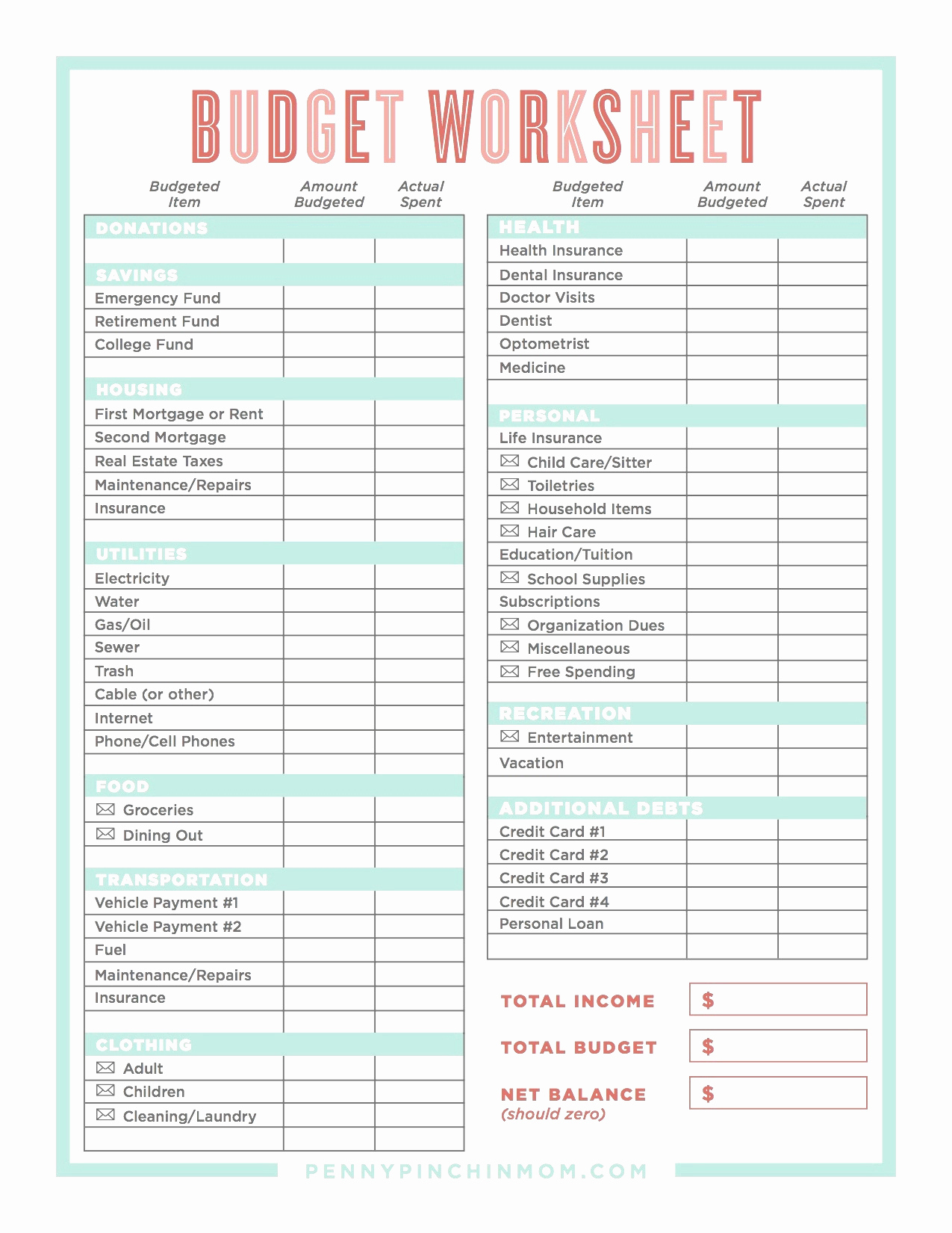 Budget Worksheet Dave Ramsey Budget Sheets FREE Printable Budget Worksheet Dave Ramsey Budget Sheets FREE Printable