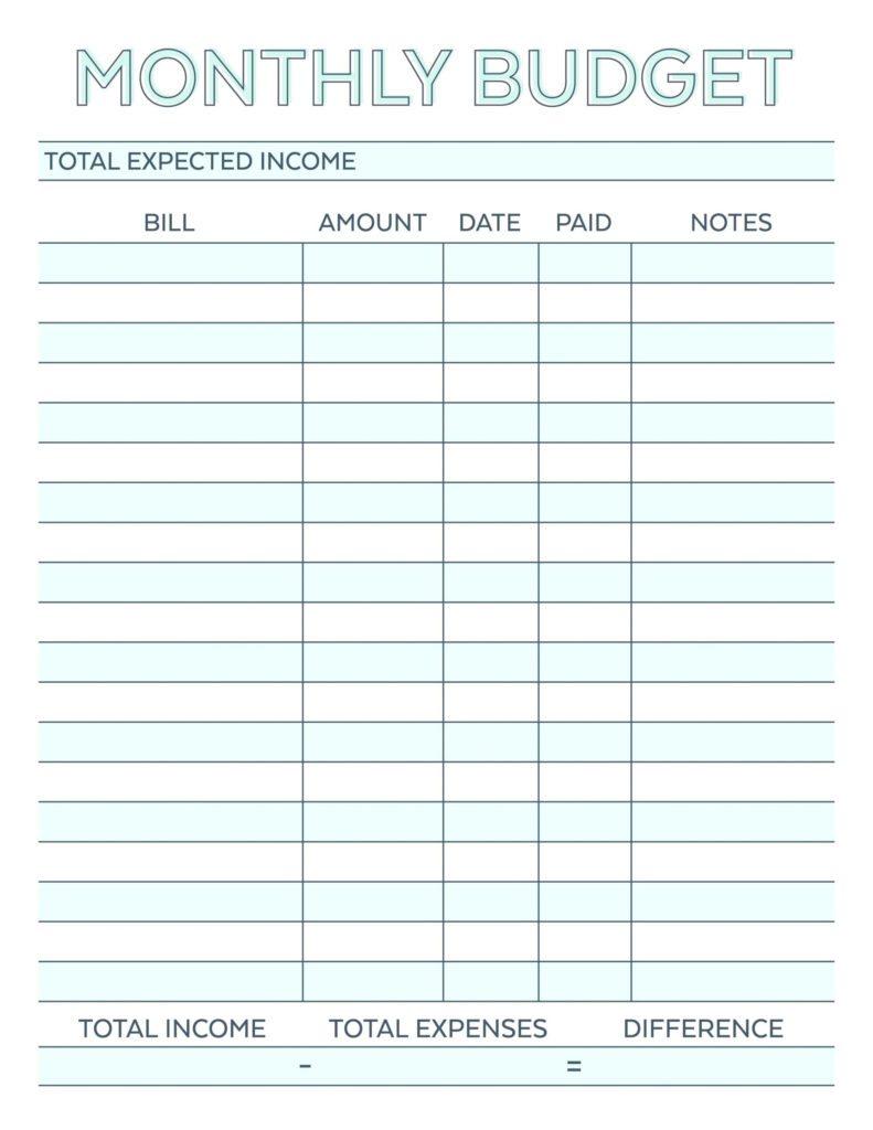 Keeping A Budget Worksheet Db Excel | Budget Sheets FREE Printable